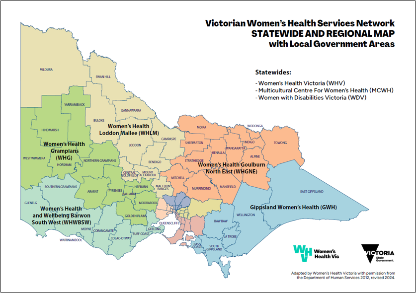 Victorian Women's Health Services Network: statewide and regional map ...